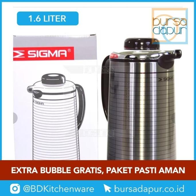 Jual SIGMA TERMOS VACUM JUG 1.6 LITER - SILVER BROWN - TERMOS AIR PANAS ...