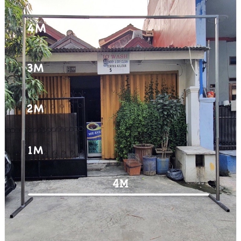 Jual Tiang Backdrop / Tiang Dekorasi / Tiang Gawang Besi 4x4 | Shopee ...