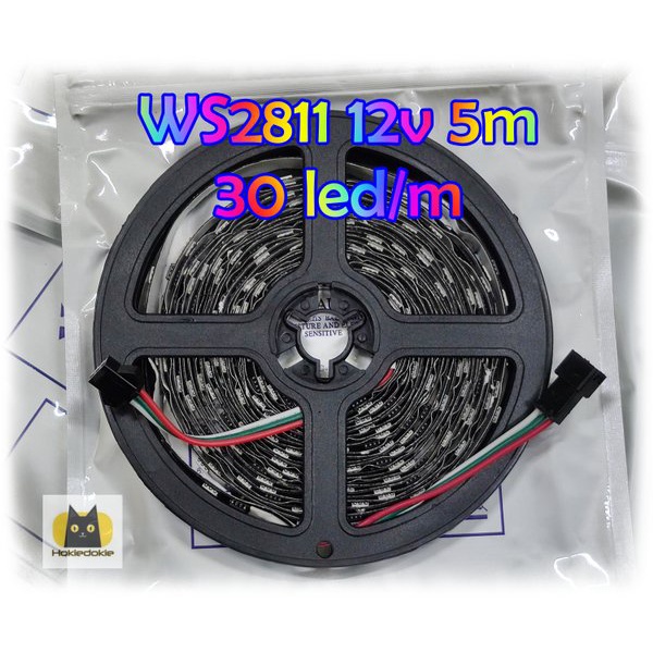Jual Dijual Led strip rgb ws2811 12v 5m 150led Indoor ip30 PCB tebal ...