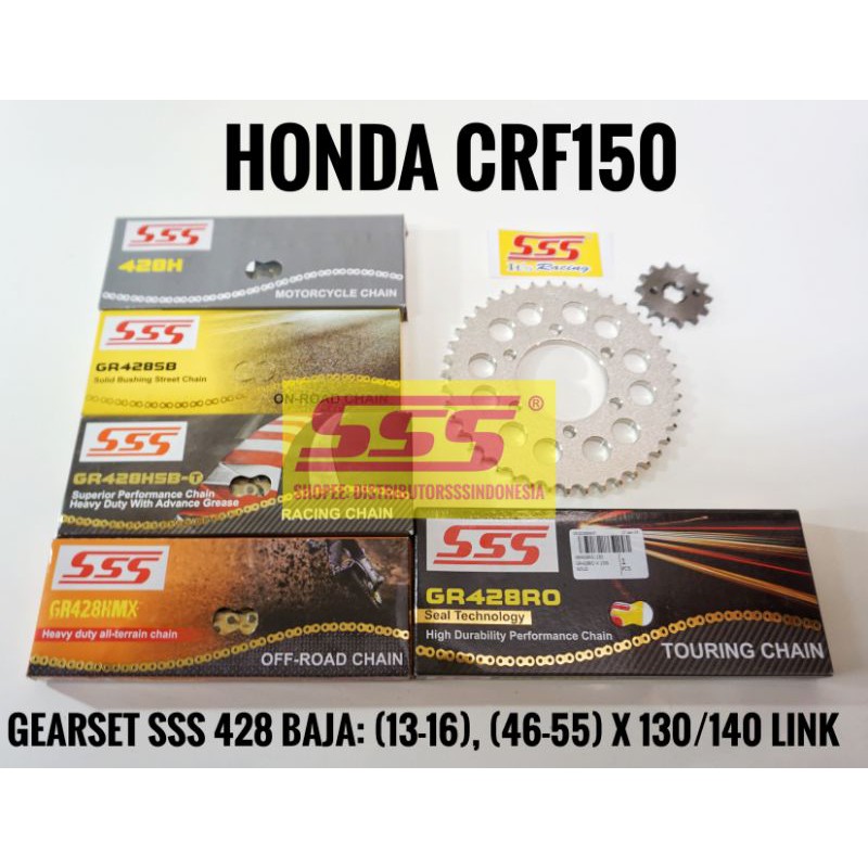 Jual GEARSET / GIRSET / GEAR SET / GIR SET SSS 428 BAJA CRF150 RANTAI ...