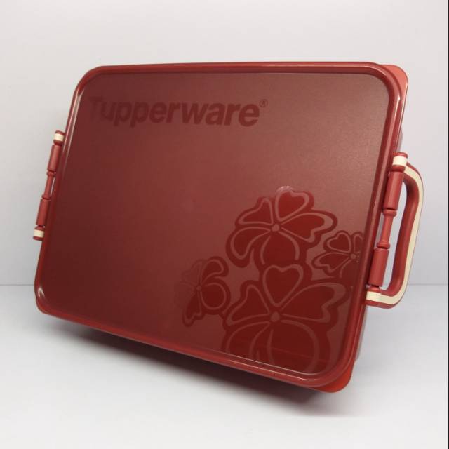 Jual Tupperware Kimchi Rectangular Keeper Merah (1) | Shopee Indonesia