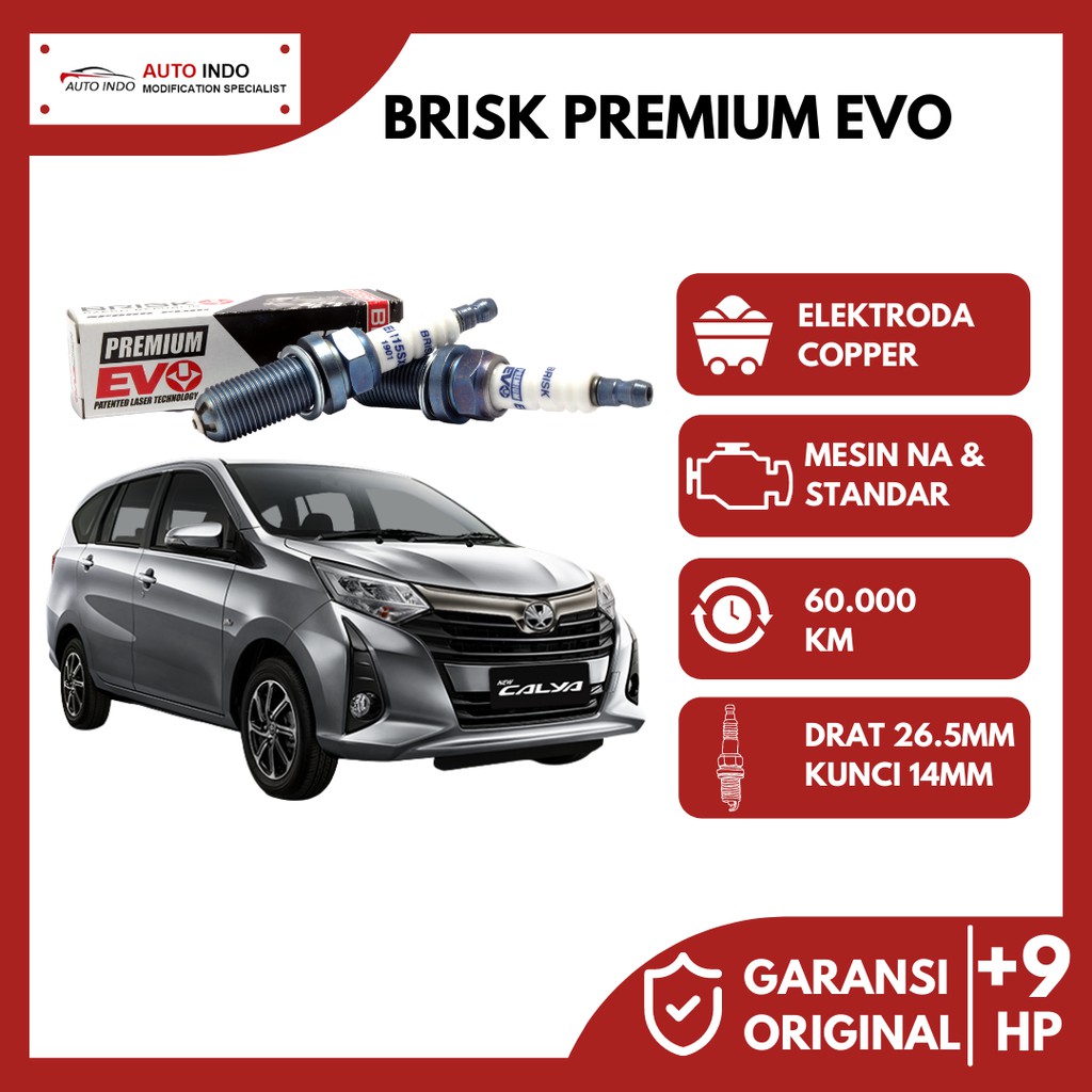 Jual Busi Mobil Calya Sigra Dual VVTi Busi Brisk Premium Evo MR14BFXC ...