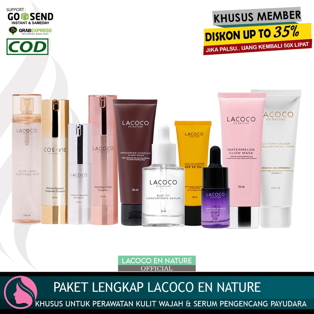 Jual Lacoco Series LACOCO DARK SPOT / LACOCO BUST FIT SERUM / LACOCO ...