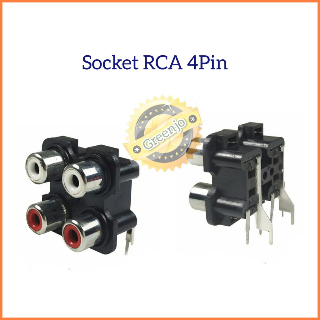 Jual Socket Soket RCA 4 pin - 4 Lubang Bagus | Shopee Indonesia