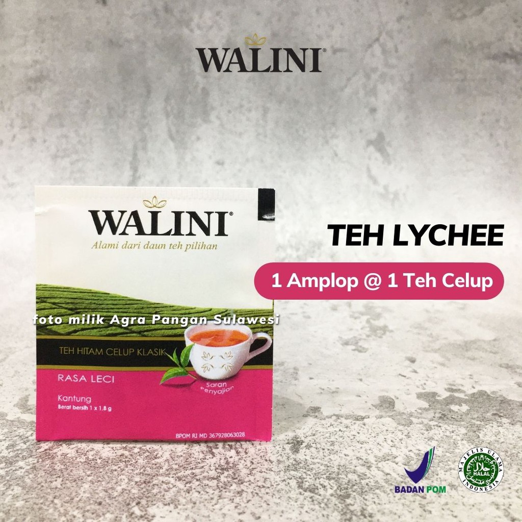 Jual Teh Hitam Lychee WALINI 1 Amplop Teh Celup Rasa Leci Black Tea ...