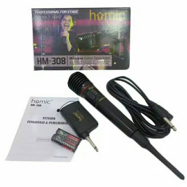 Jual Mic Homic HM-308 (Mic Wireless Single) | Shopee Indonesia