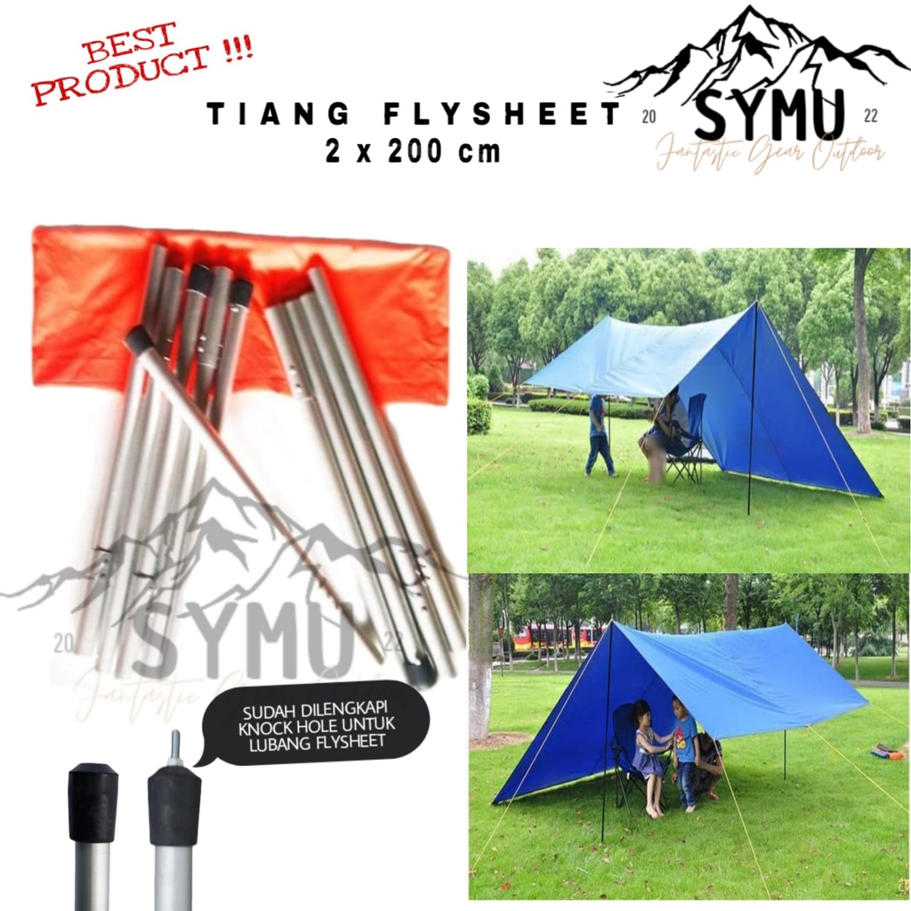 Jual Flysheet 2x3 3x3 3x4 Waterproof Bahan Tebal Tarp tent Bivak ...