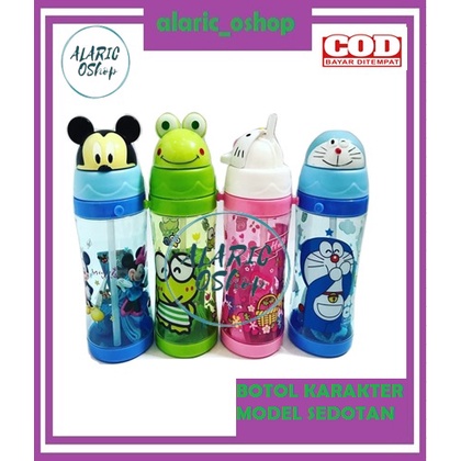 Jual botol minum anak balita kepala karakter keropi hellokitty doraemon ...
