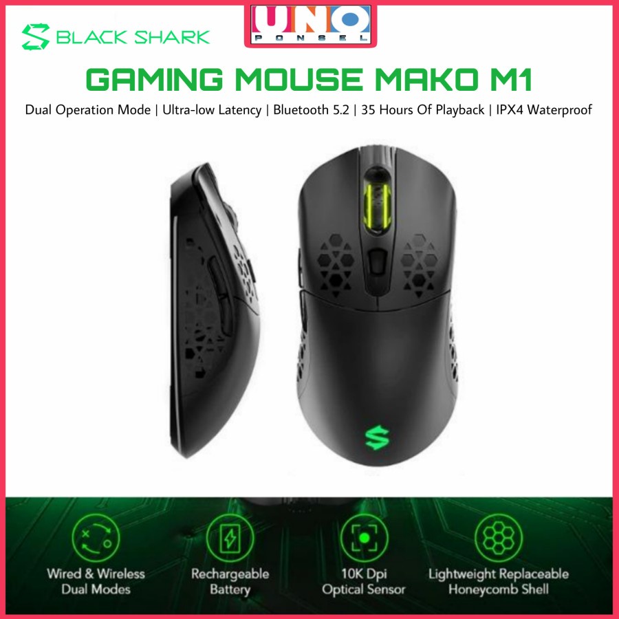 Jual Black Shark Mako M1 Mouse Gaming Wireless Dual Mode | Shopee Indonesia