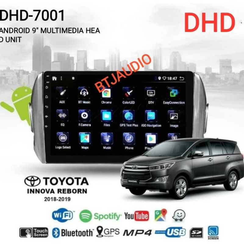 Jual HEAD UNIT TAPE TV MOBIL DOUBLE DIN OEM INNOVA REBORN OS ANDROID ...