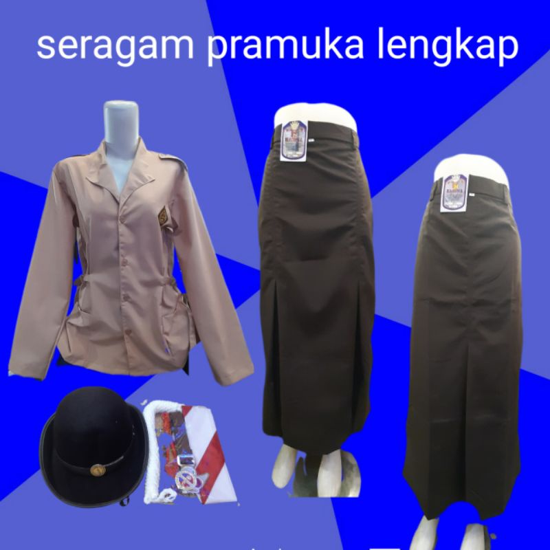 Jual SERAGAM PRAMUKA SMA PUTRI LENGKAP, ROK PRAMUKA,BAJUPRAMUKA | Shopee Indonesia