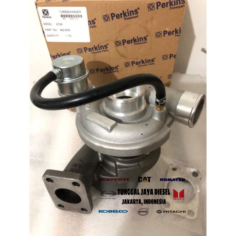 Jual Turbocharger GT25 CAT 320D2 GC NG Cater-pillar C7.1 Per-kins 482 ...