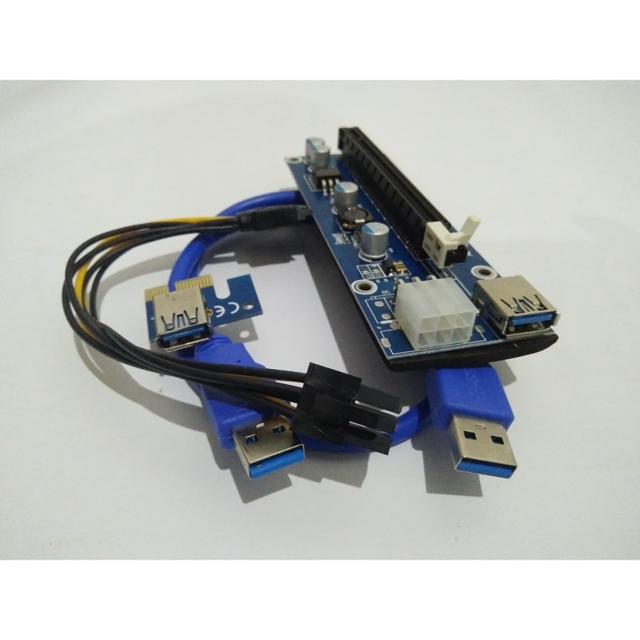 Jual PCIE RISER PCI-E PCIE Express Riser Card 1x to 16x SATA Versi 006C | Shopee Indonesia