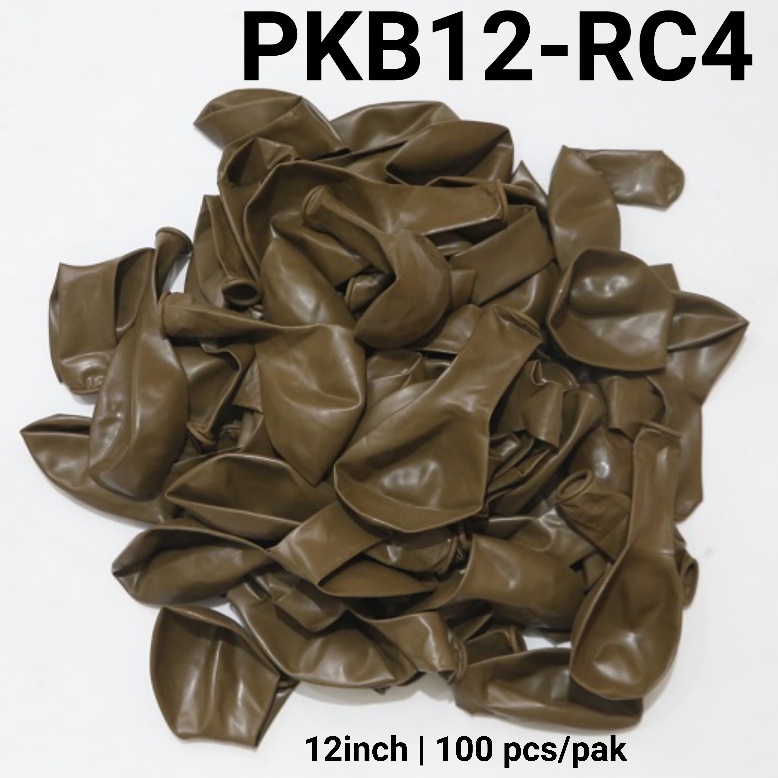 Jual PKB12-RC4 Balon latex 12 inch 100 retro vintage coklat chocolate ...