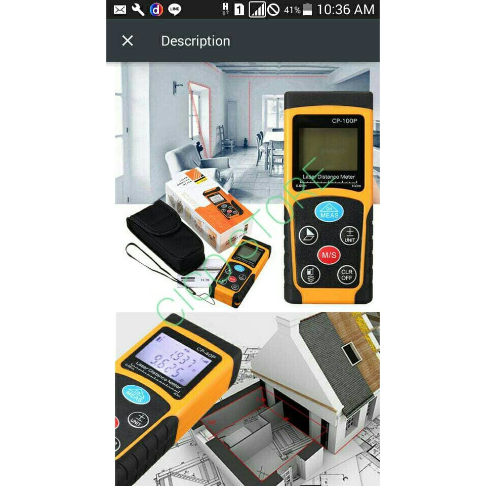 Jual Digital Laser Distance Meter Alat Pengukur Jarak 100 M | Shopee ...