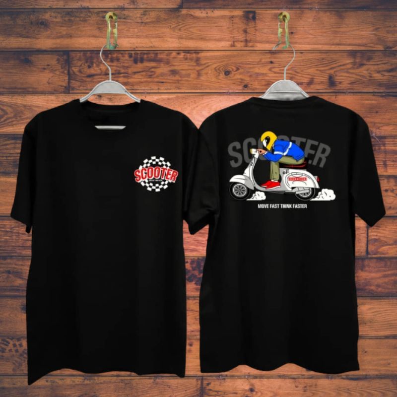 Jual (COD) Baju kaos/ baju kaos scooter/ kaos vespa/ kaos anak vespa ...