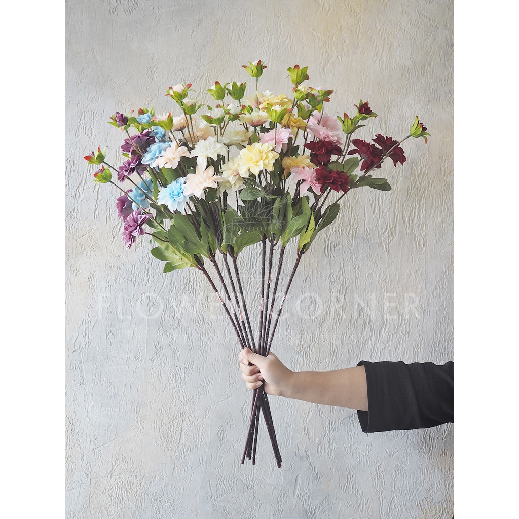 Jual Bunga Artificial Krisan Mini Spray Mekar Kuncup (B22102) | Shopee ...