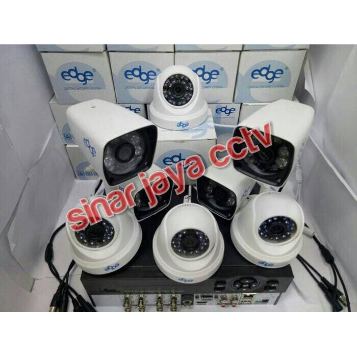 Jual PAKET CCTV FULL HD 16CHANEL 2MP MERK EDGE(kmplit bro) | Shopee ...