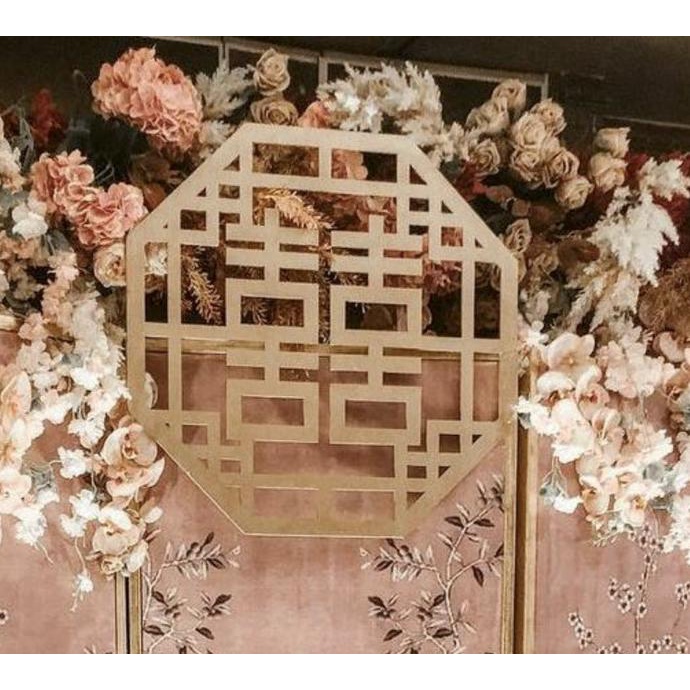 Jual Backdrop Sign Shuang Xi Modern | Backdrop Sangjit | Shopee Indonesia