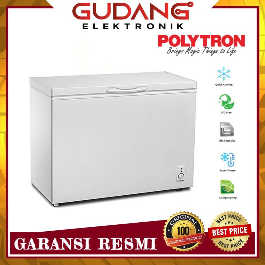 Jual CHEST FREEZER 200 LITER POLYTRON PCF 218 FREEZER BOX POLYTRON PCF ...