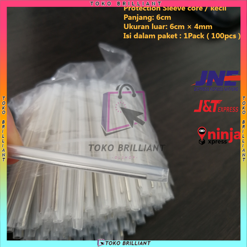 Jual Fusion Splice Protection Sleeve kecil Fiber Optic (FO) Per pack ...