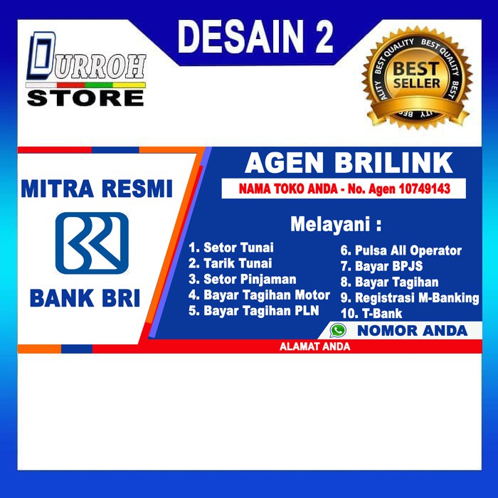 Jual Banner / Spanduk Brilink Versi Horizontal Banner (Bisa Request ...