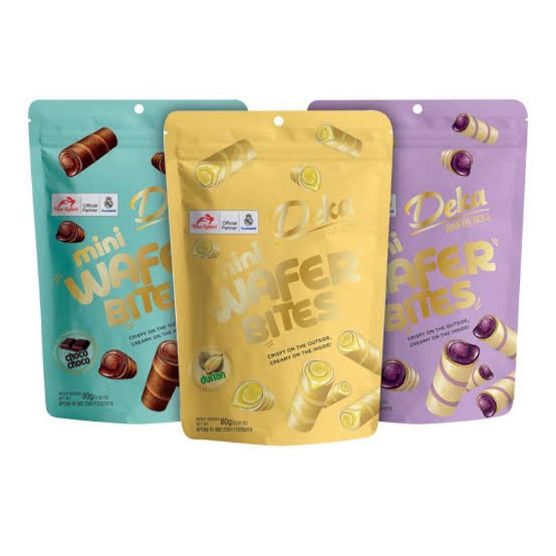 Jual Deka wafer roll mini bites 80g - biskuit roll | Shopee Indonesia