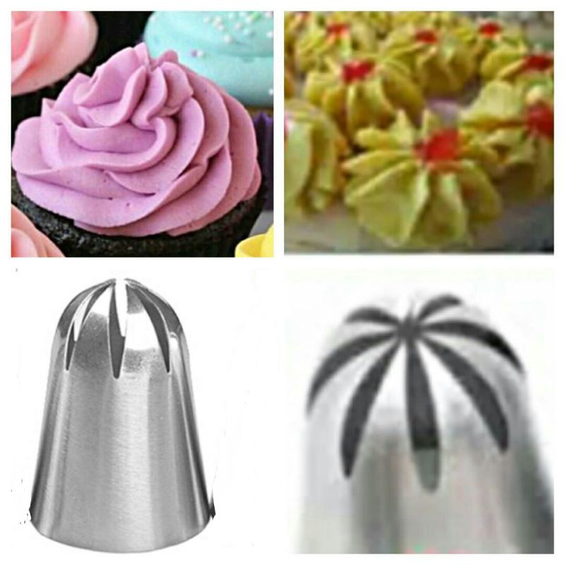 Jual spuit bintang jumbo hiasan cupcake spuit mawar besar spuit kue ...