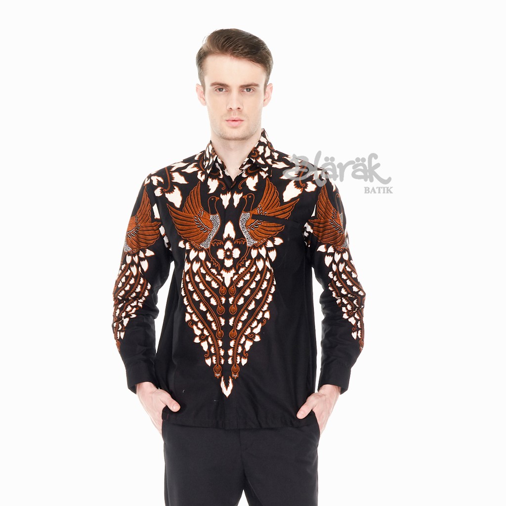 Jual BLARAK - Baju Batik Pria AHY 2 Hitam | Shopee Indonesia
