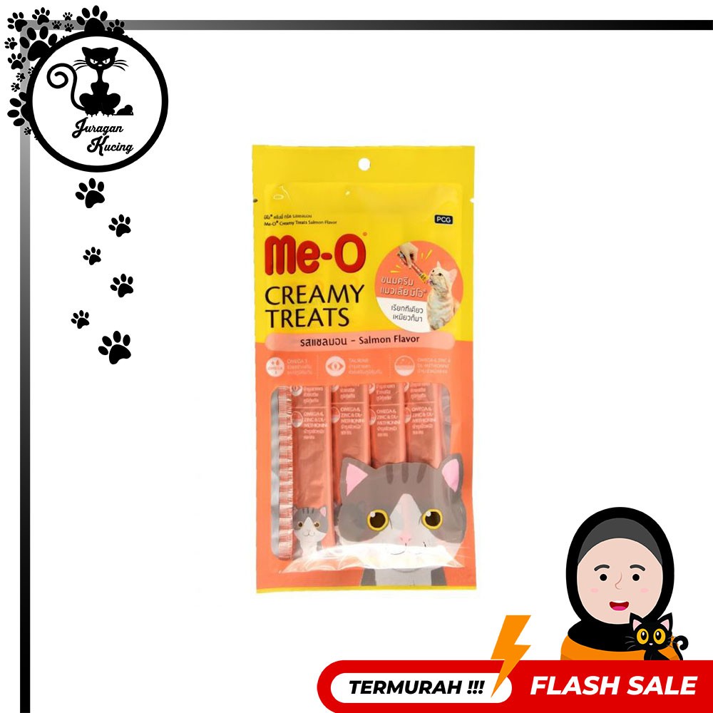 Jual MeO Me-O Creamy Treats Snack Kucing Rasa Salmon Flavor 1 pack 60gr ...