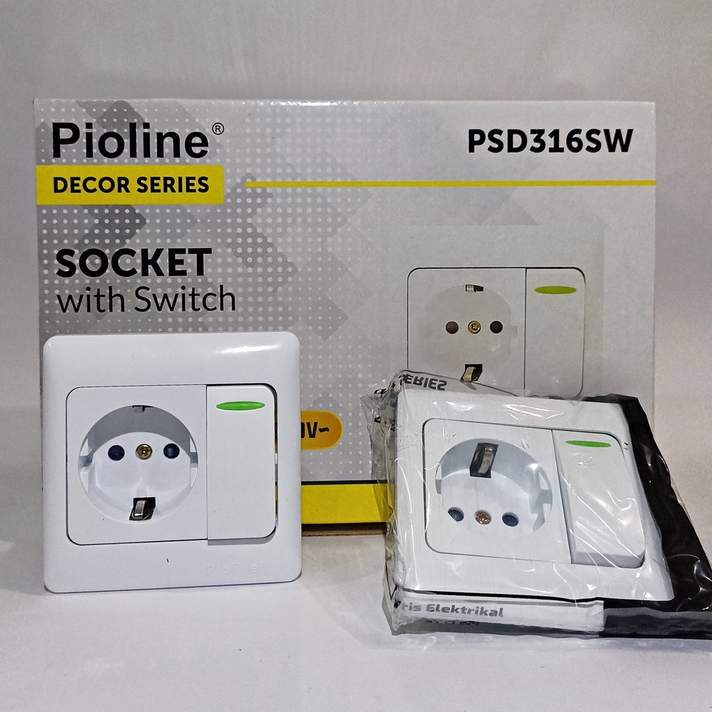 Jual Pioline Decor Series Saklar Dengan Stop Kontak - Socket Switch ...
