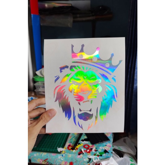 Jual stiker laptop raja singa 6 custom cutting stiker murah | Shopee ...