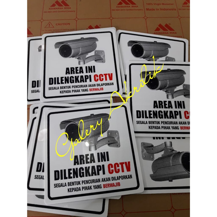 Jual Akrilik Plat CCTV 20 x 20 rambu-rambu akrilik Elegan | Shopee ...