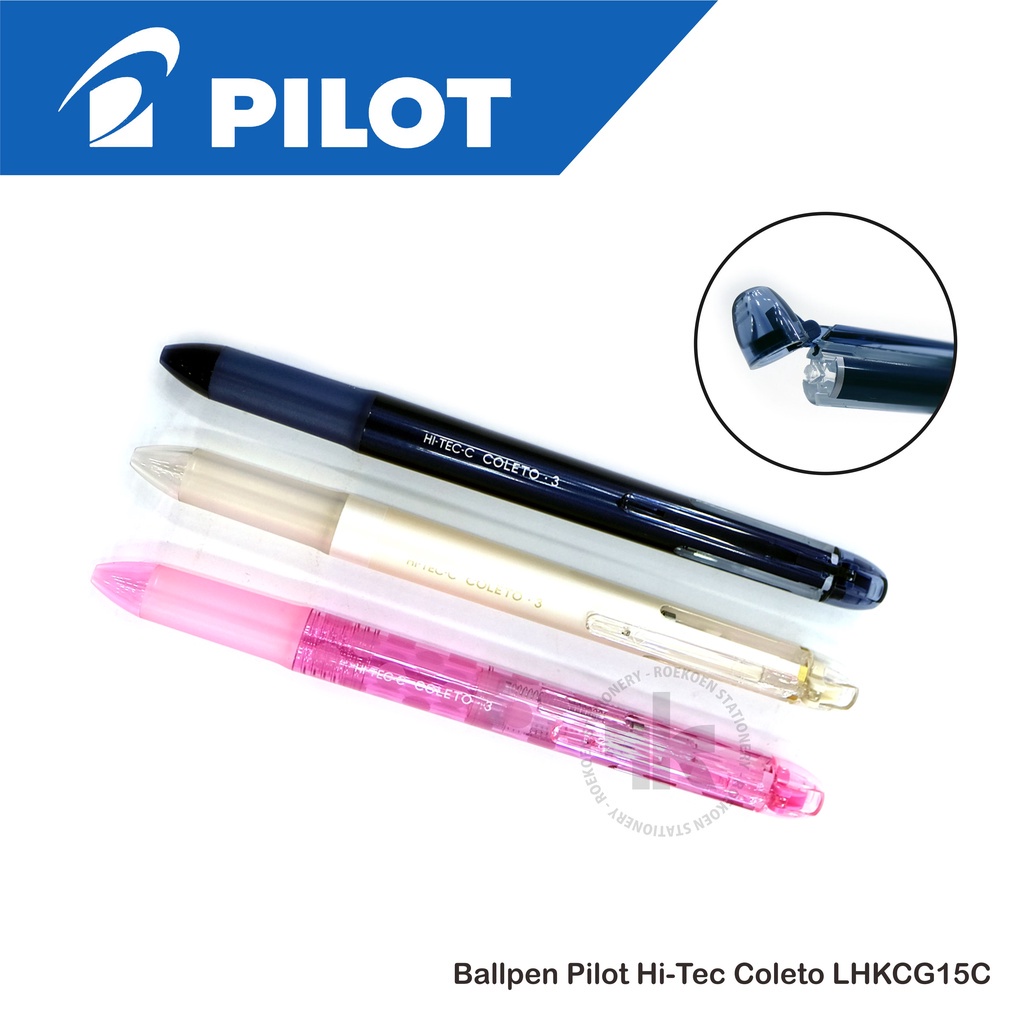 Jual Pilot HI-TEC-C Coleto Ballpen Kosongan Isi 3 LHKCG15C - Ballpoint 3 Warna | Shopee Indonesia
