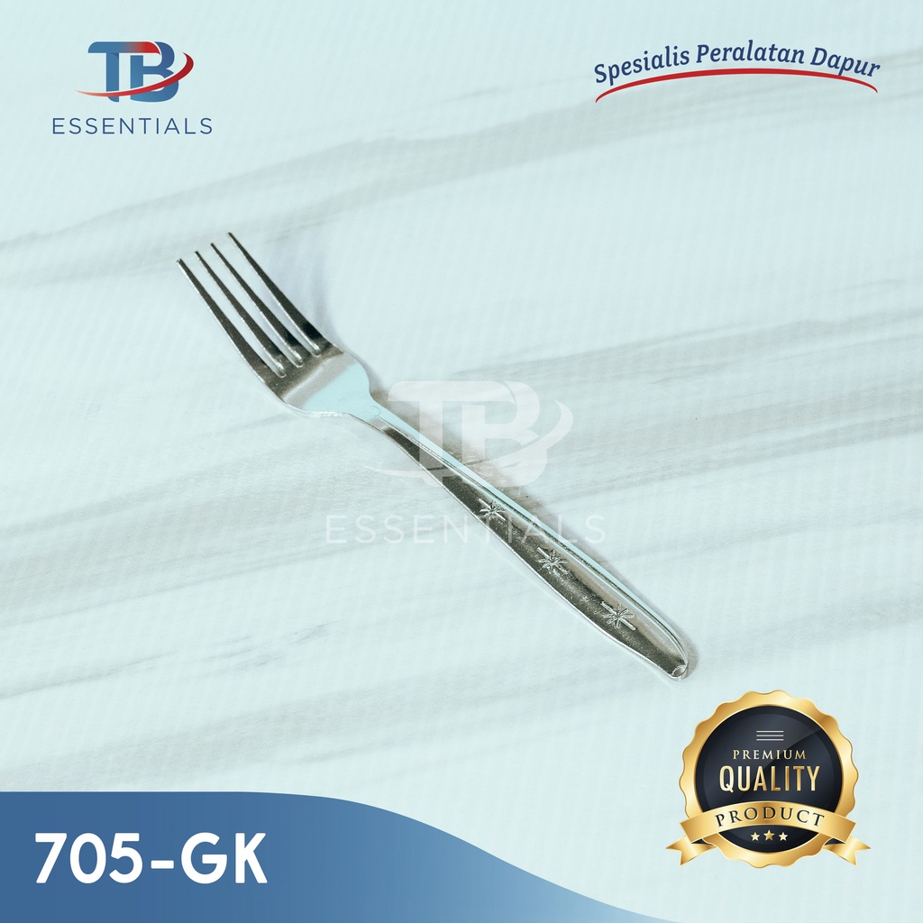 Jual TB ESSENTIALS- 705 GK Garpu Makan Stainless Steel Polos 12 pcs | Shopee Indonesia