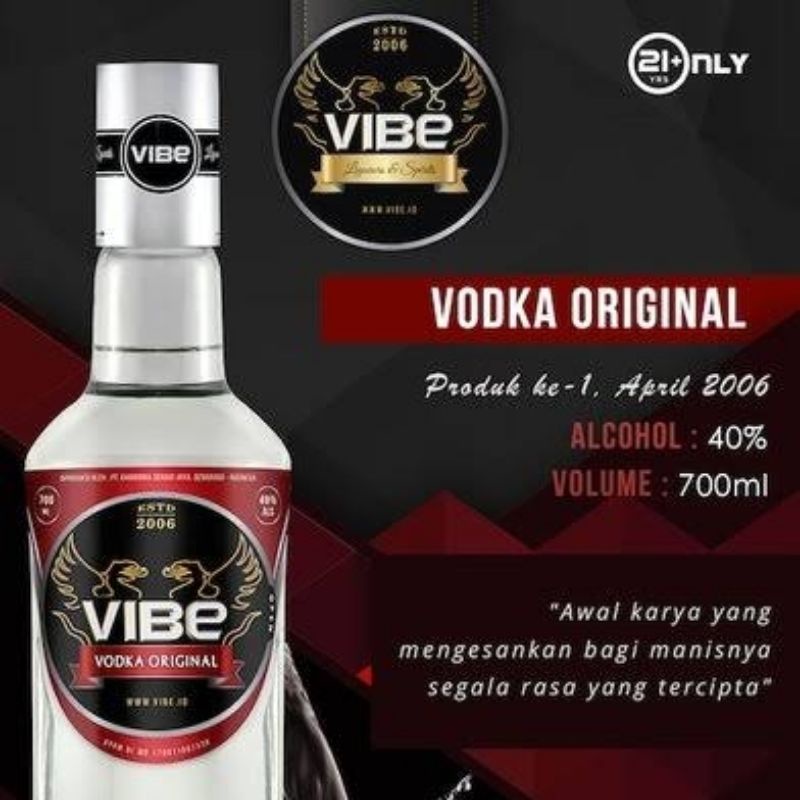 Jual Vibe Vodka Original 700 Ml | Shopee Indonesia
