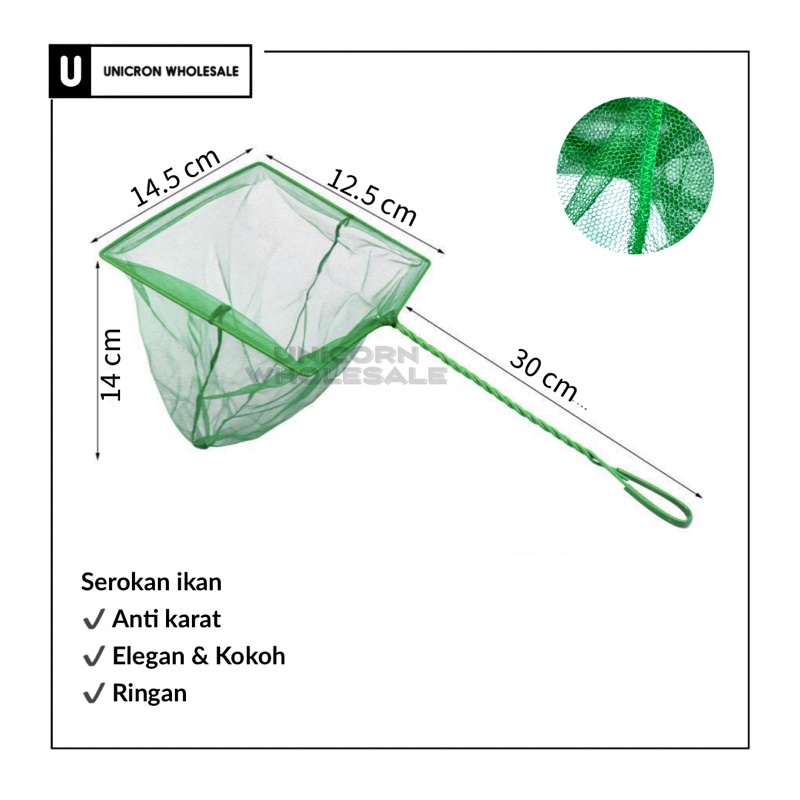 Jual SEROKAN JARING IKAN 6 INCH PREMIUM GUPPY MOLLY CUPANG AQUARIUM ...