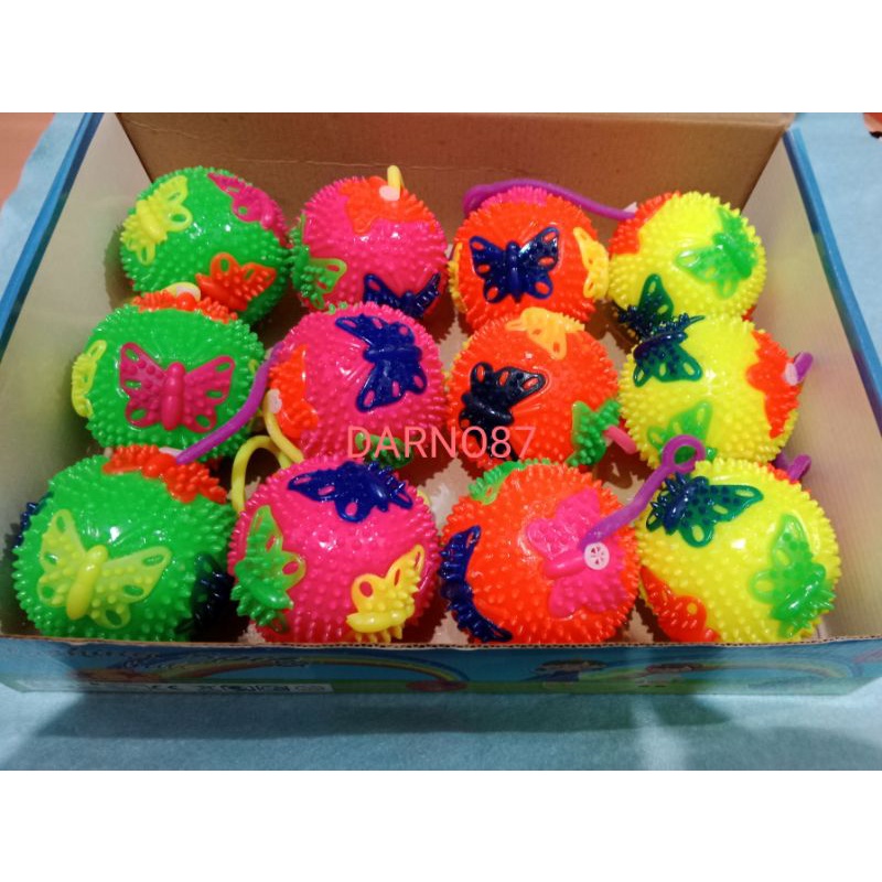 Jual MAINAN BOLA LAMPU BUNYI WARNA WARNI / FLASHING SPIKY BALL | Shopee ...