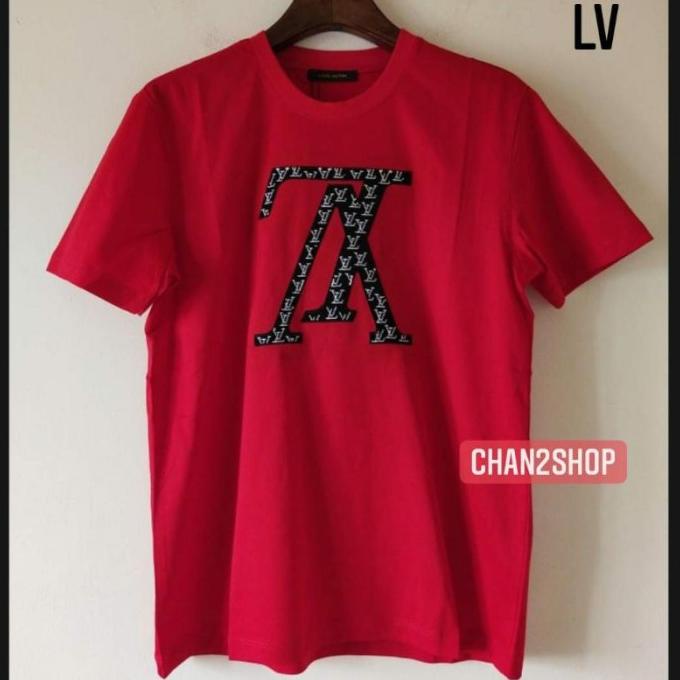 Jual Yj797J Promo Kaos Tshirt New Louis Vuitton Lv Merah Pria Wanita ...