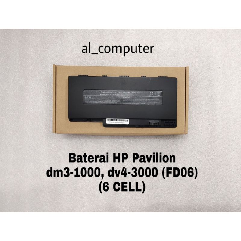 Jual Baterai HP Pavilion dm3-1000, dv4-3000 (FD06) (6 CELL) | Shopee ...
