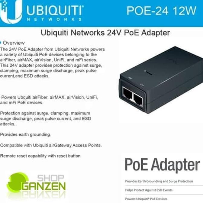 Jual Ubiquiti Adaptor Poe 24V 0,5A / Poe 24V 12W | Shopee Indonesia