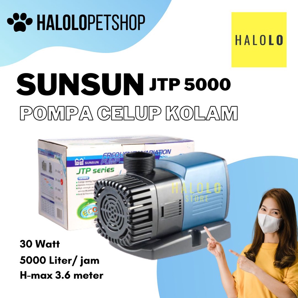 Jual SUNSUN JTP 5000 Liter Perjam Pompa Kolam Celup Hemat Listrik Low ...