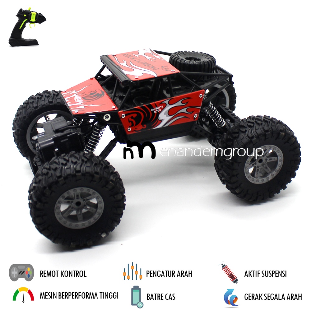Jual Mainan Mobil Remot Kontrol RC Offroad Climbing Rock Crawler 1:16 Besar | Shopee Indonesia