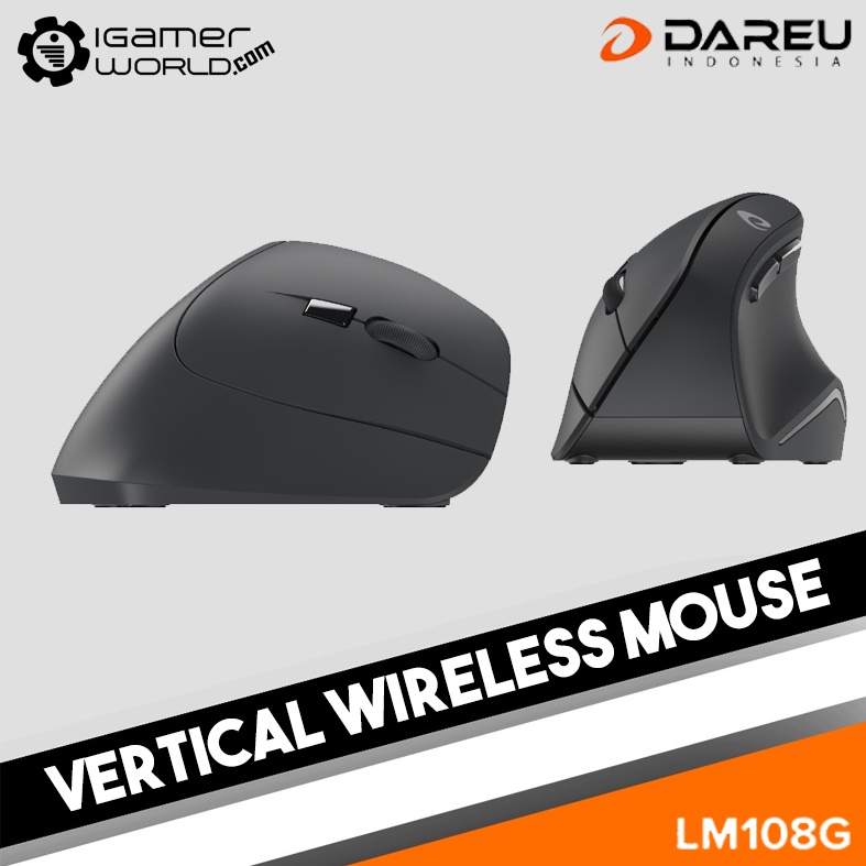 Jual Dareu LM108G Vertical Wireless Mouse 2.4Ghz Nano Receiver | Shopee ...