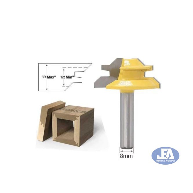 Jual Mata Bor Router Profil 45 Derajat Bit Milling 6mm | Shopee Indonesia