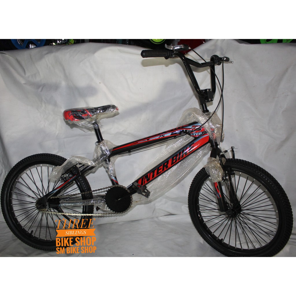 Jual SEPEDA BMX INTERBIKE BLACK RED BLUE 20 INCH | Shopee Indonesia
