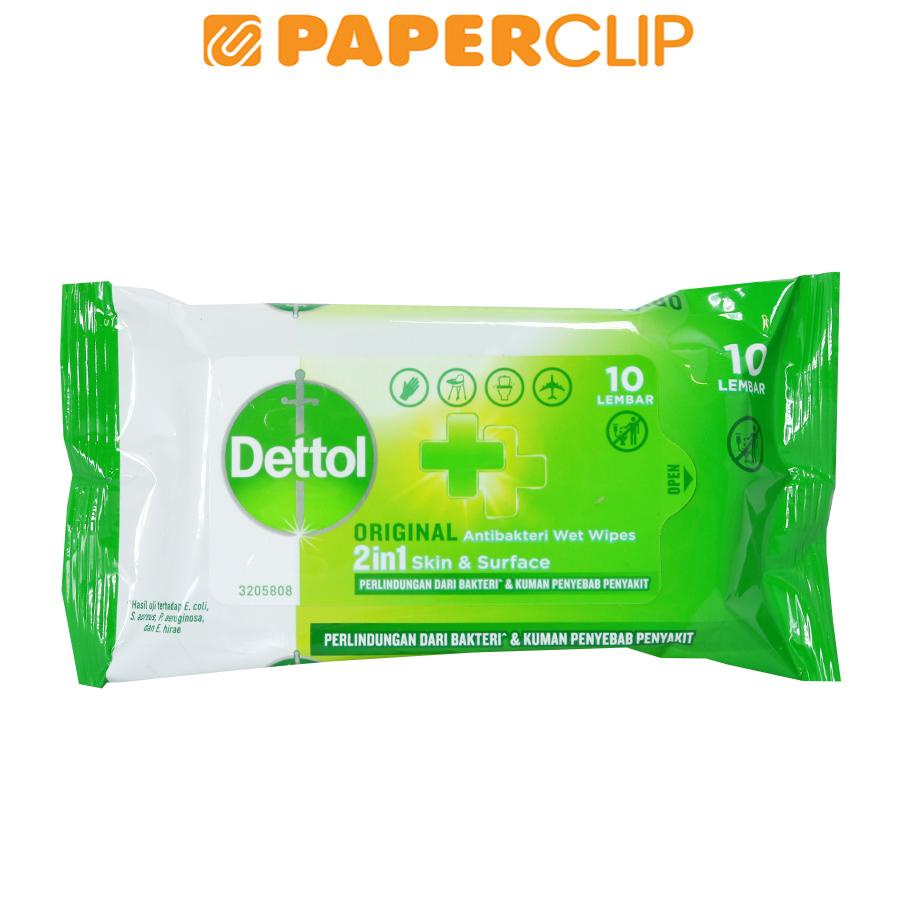 Jual WIPES / TISSUE BASAH DETTOL 10S ORIGINAL | Shopee Indonesia