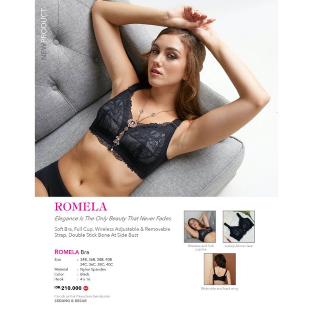 Jual New arrival 2022-FIORI type ROMELA (tidak berkawat, tidak berbusa) | Shopee Indonesia