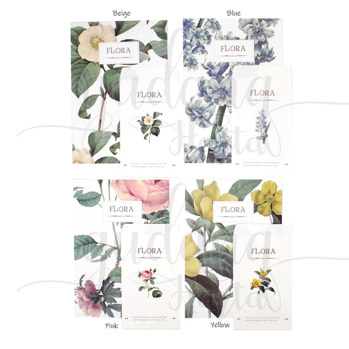 Jual Kertas Surat Dan Amplop Flora Kertas Multifungsi Motif Bunga GH ...