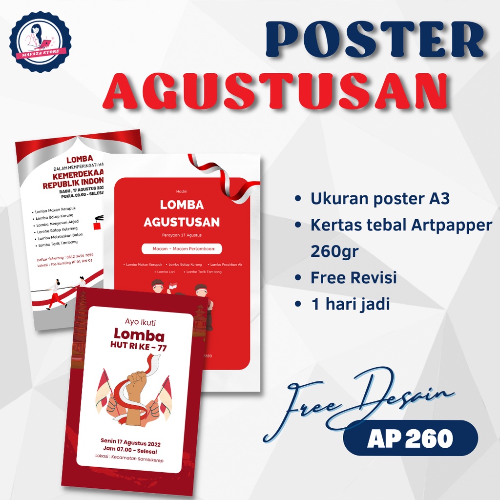 Jual Poster Lomba Agustusan / Woro woro untuk lomba / Persiapan ...